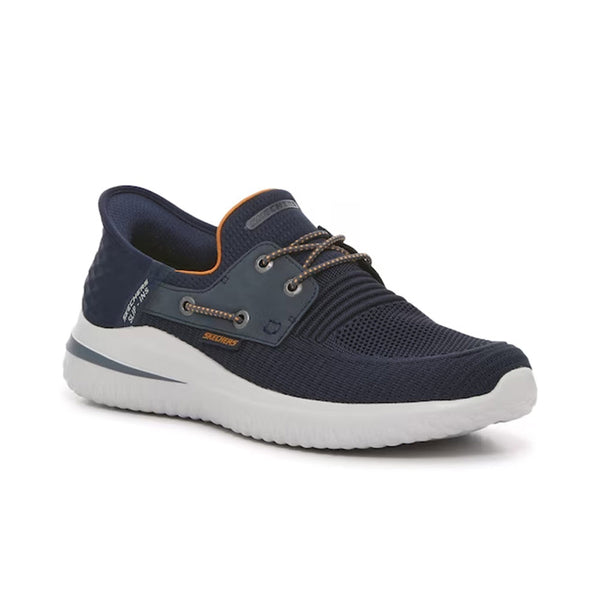 SKECHERS ROTH LOW PROFILE BUNGEE LACE SLIP ON NAVY - MENS - Lamey ...