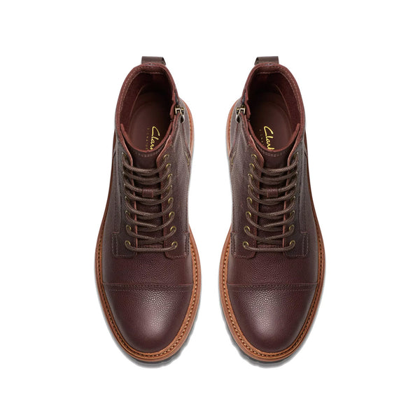 CLARKS CLARKRIDGE HI BOOT BROWN SCOTCH GRAIN - MENS - Lamey Wellehan Shoes