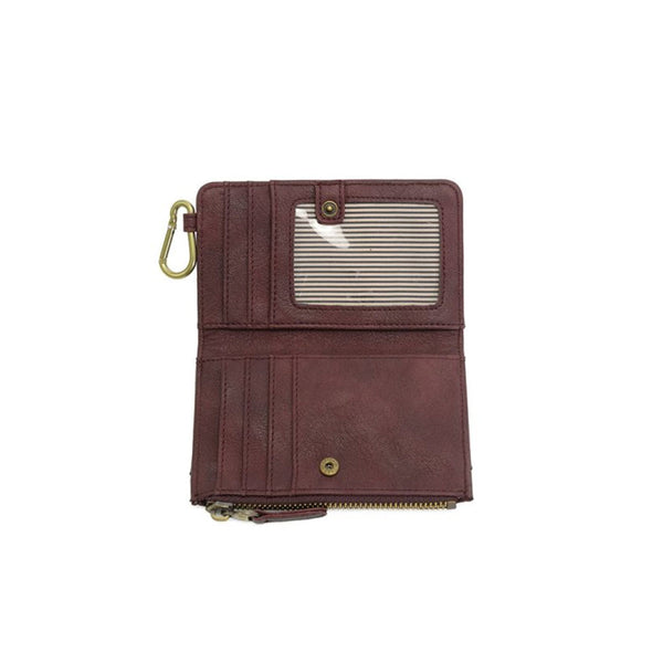 JOY SUSAN BOBBIE BIFOLD WALLET AUBERGINE - Lamey Wellehan Shoes